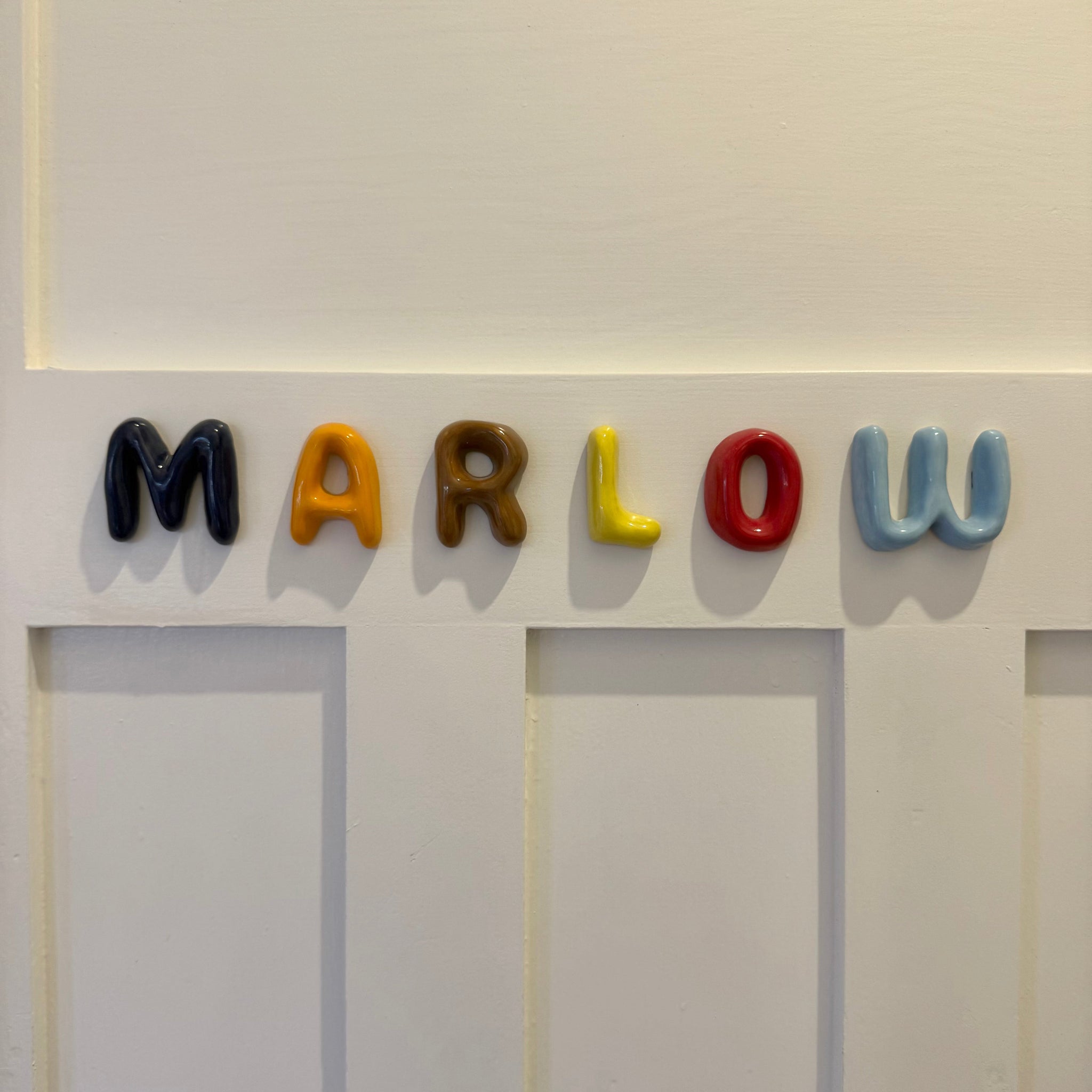 Make ceramic letters for your babies nursery